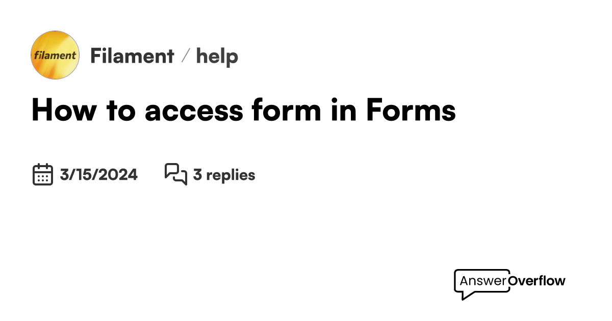 How to access $form in Forms? - Filament
