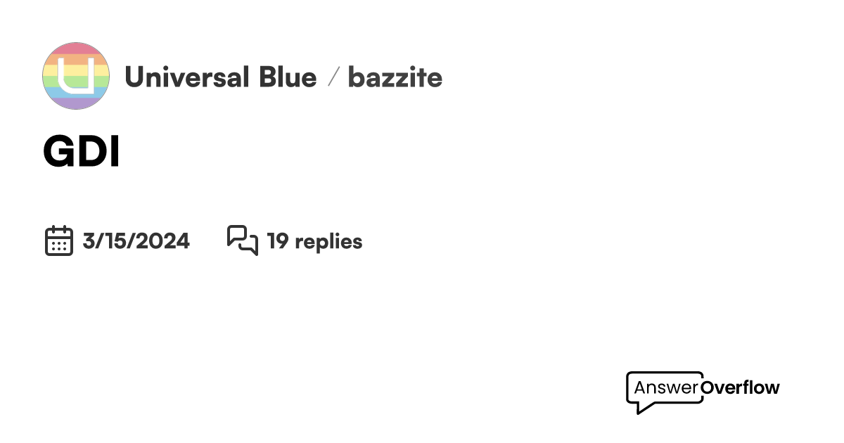 GDI - Universal Blue