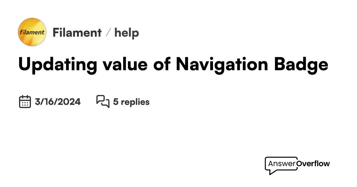 Updating value of Navigation Badge - Filament