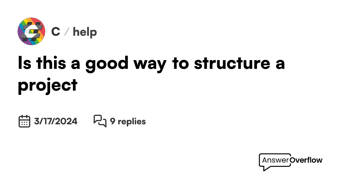 Is this a good way to structure a project? - C#