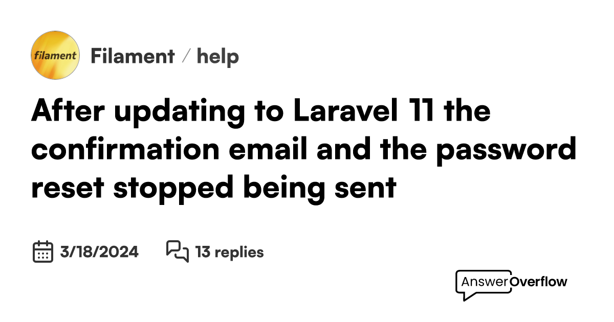 After Updating To Laravel 11 The Confirmation Email And The Password Reset Stopped Being Sent 