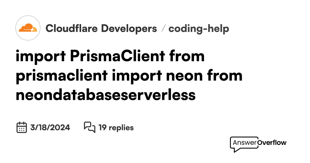 import { PrismaClient } from "@prisma/client"; import { neon } from "@neondatabase/serverless ...