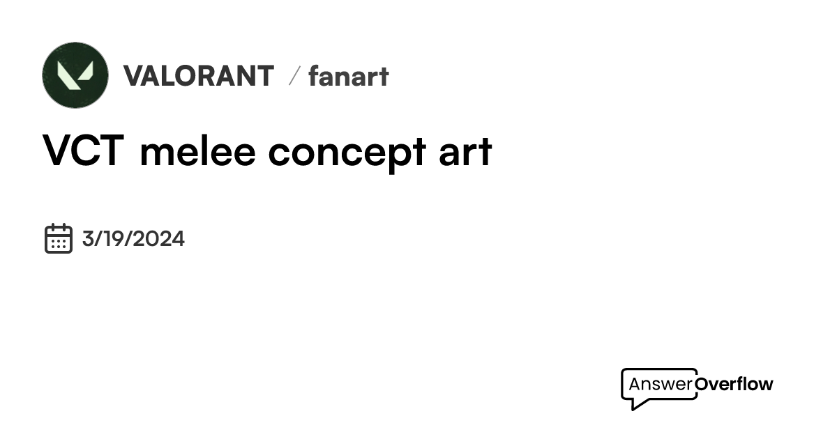 VCT melee concept art - VALORANT