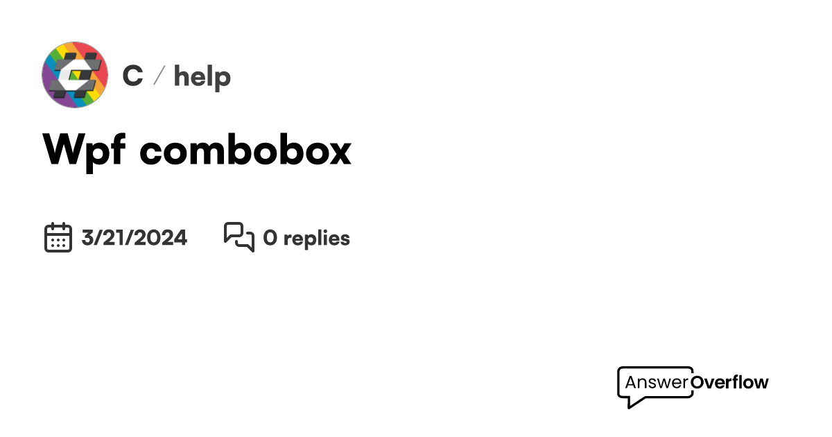 Wpf combobox - C#