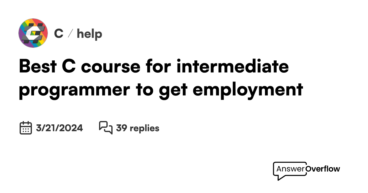 Best C# course for intermediate programmer to get employment? - C#
