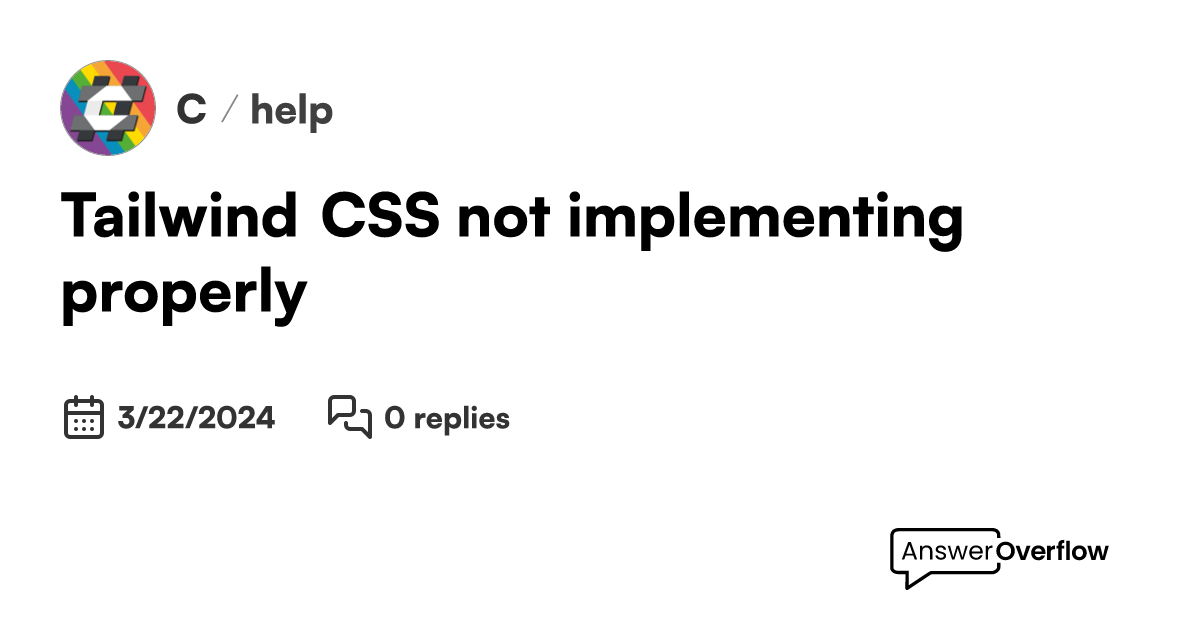 Tailwind CSS not implementing properly - C#