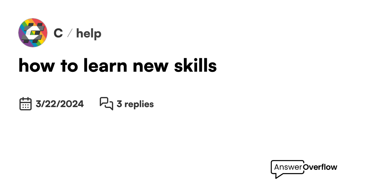 how to learn new skills - C#