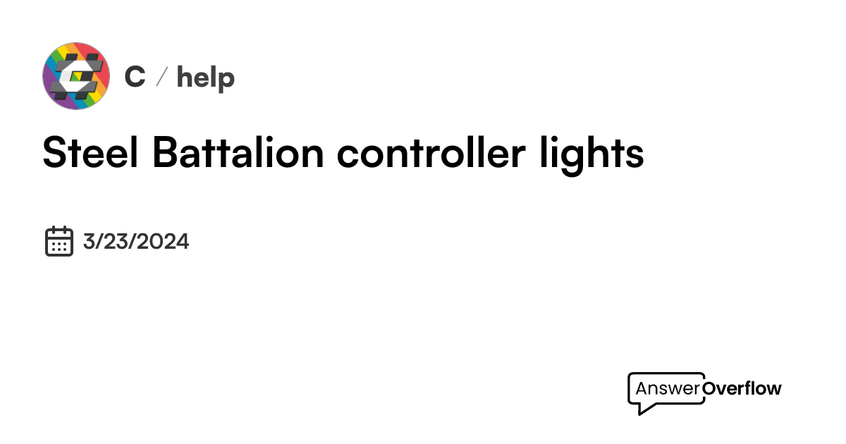 Steel Battalion controller lights - C#