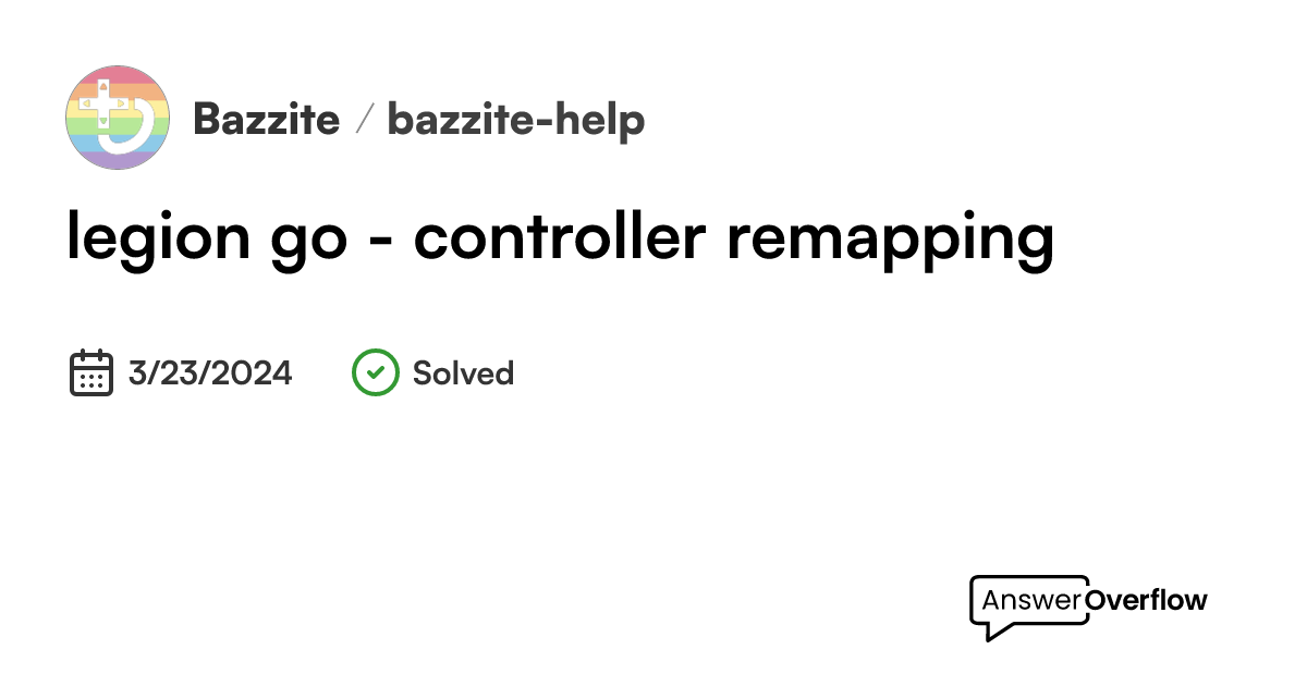 legion go - controller remapping/ - Universal Blue