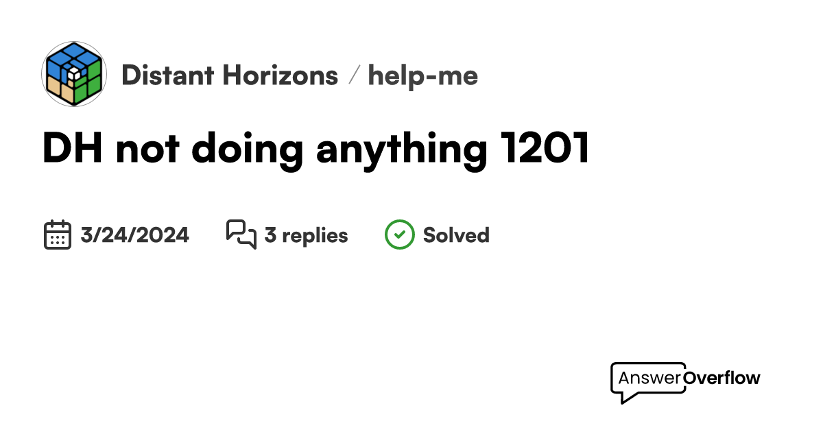 DH not doing anything 1.20.1 - Distant Horizons