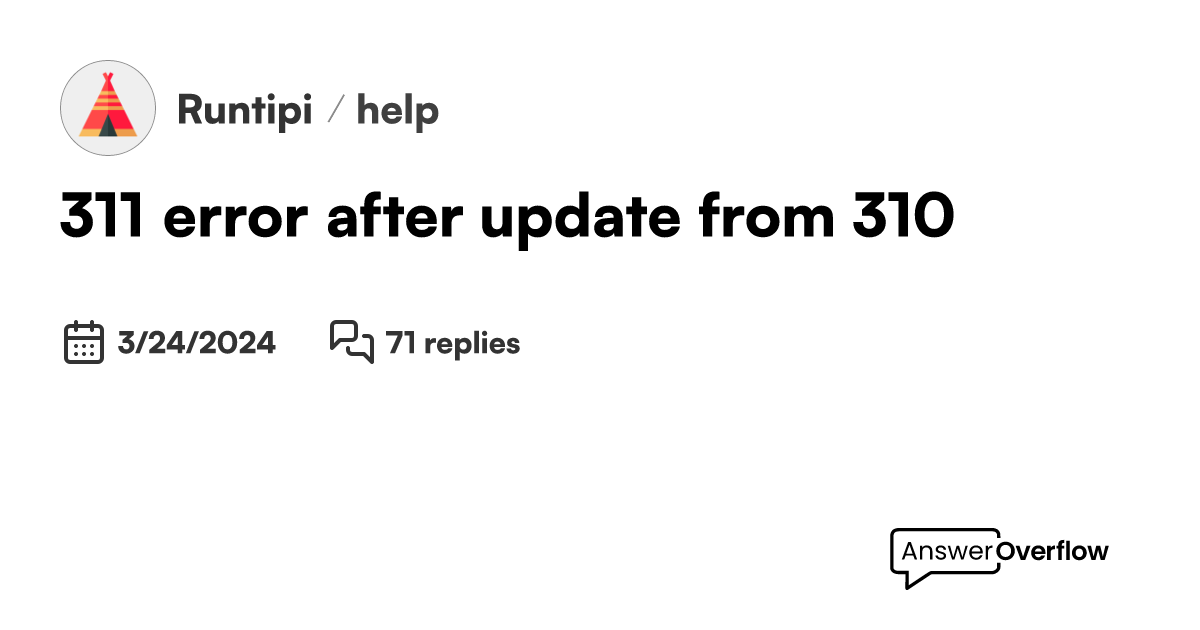 3.1.1 error after update from 3.1.0 - Runtipi
