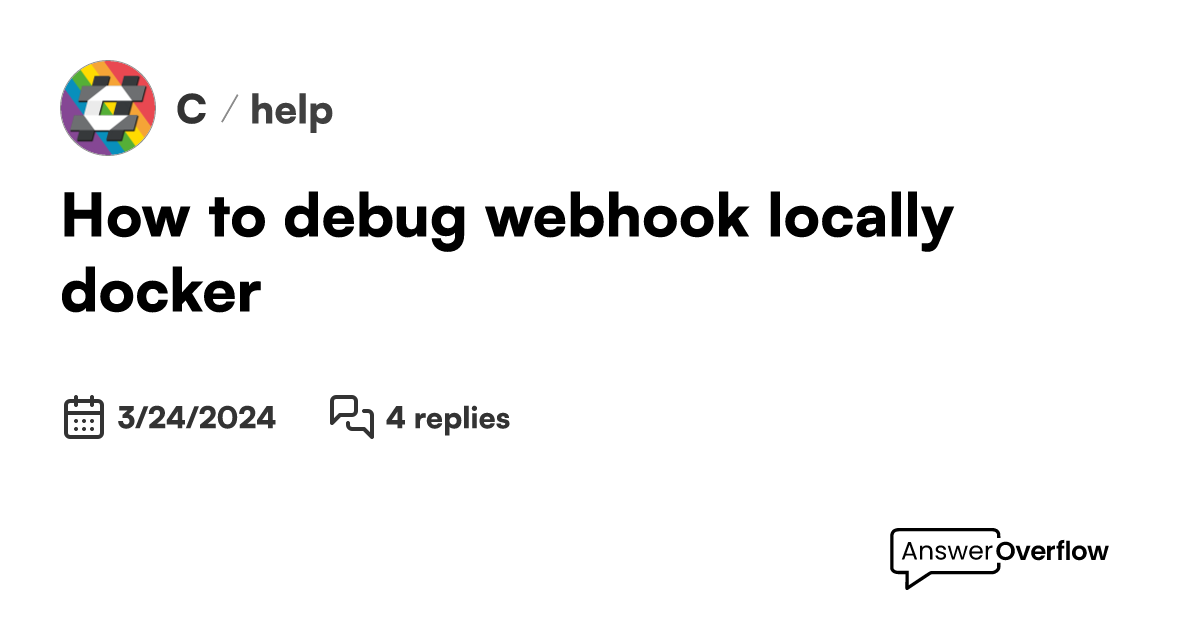 How to debug webhook locally (docker)? - C#