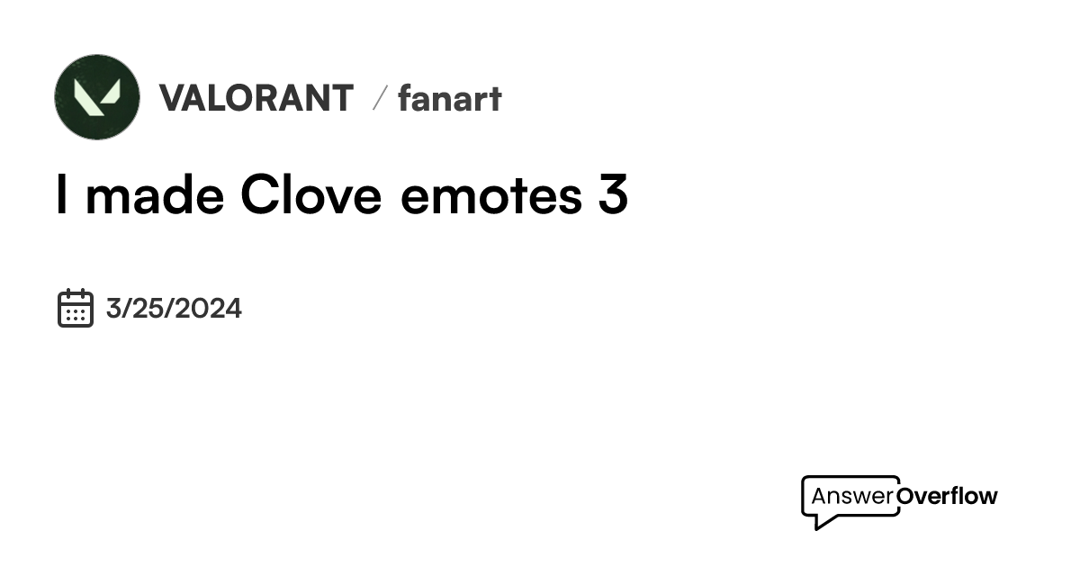 I made Clove emotes!! :3 - VALORANT