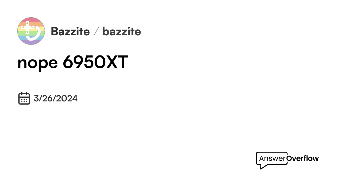 nope 6950XT - Universal Blue