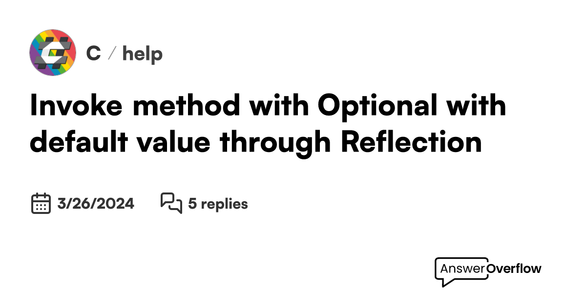 Invoke method with [Optional] with default value through Reflection - C#