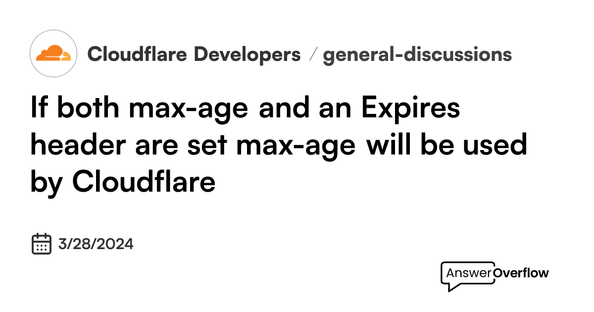 > If both max-age and an Expires header are set, max-age will be used ...