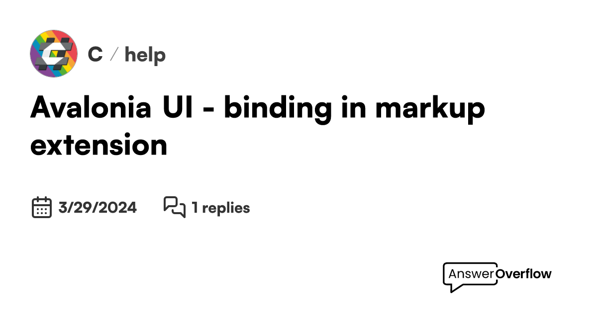 Avalonia UI - binding in markup extension? - C#