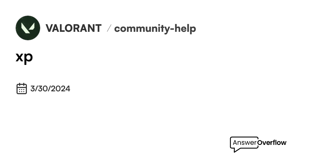 xp - VALORANT