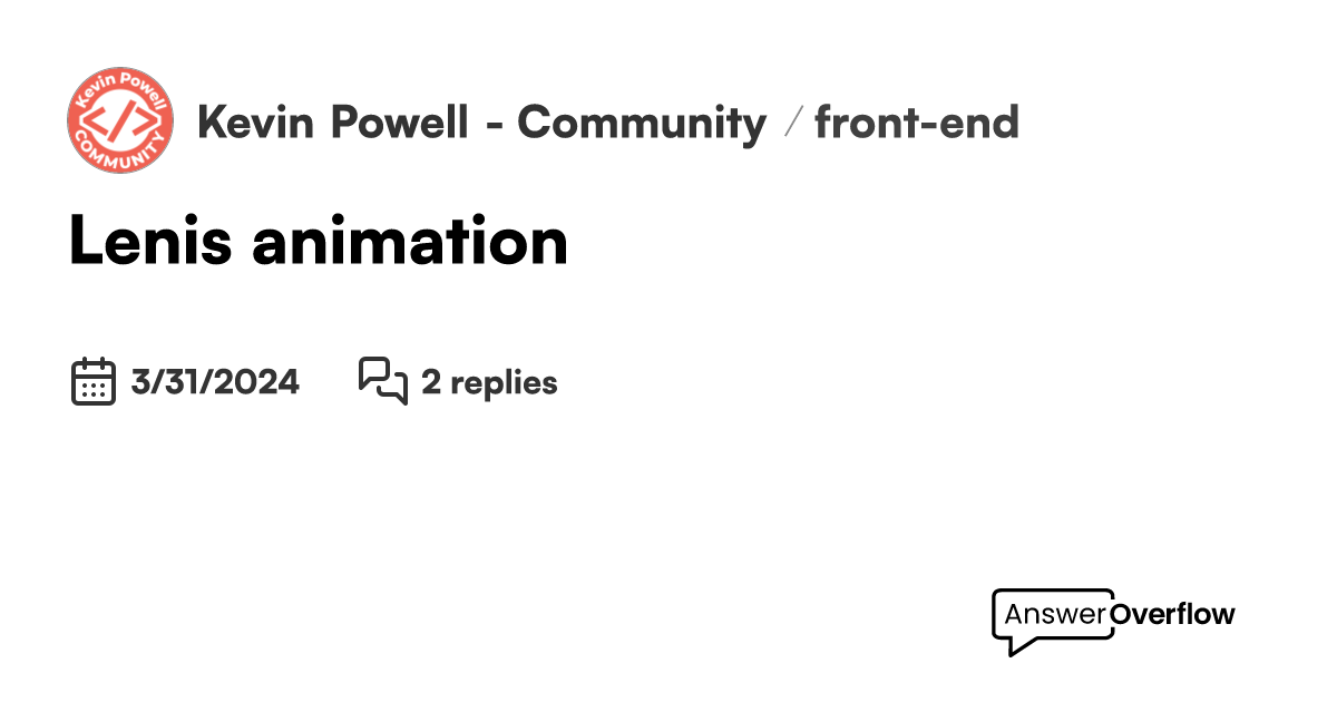 Lenis animation - Kevin Powell - Community