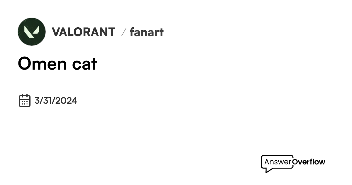 Omen cat - VALORANT