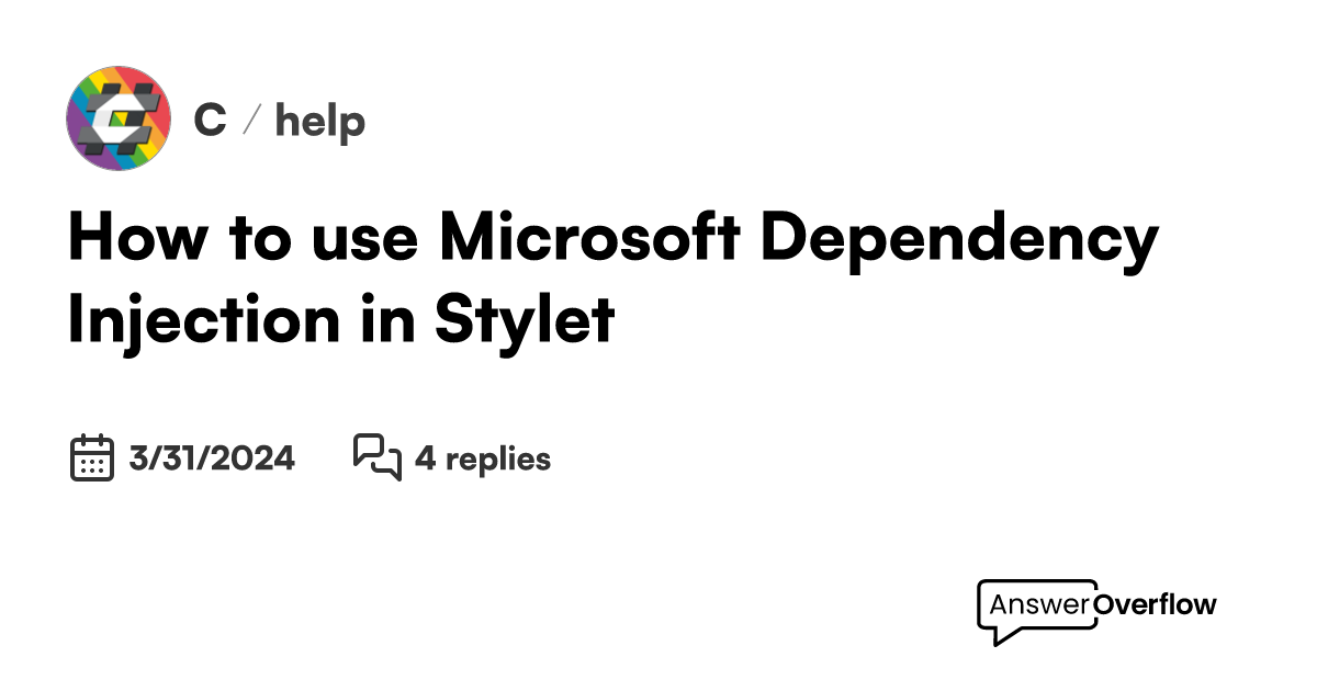 How to use Microsoft Dependency Injection in Stylet - C#