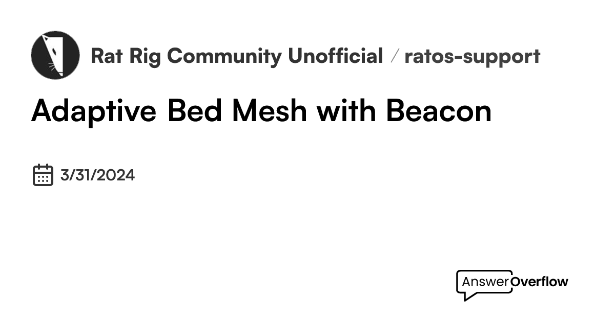 Adaptive Bed Mesh with Beacon - Rat Rig Community [Unofficial]