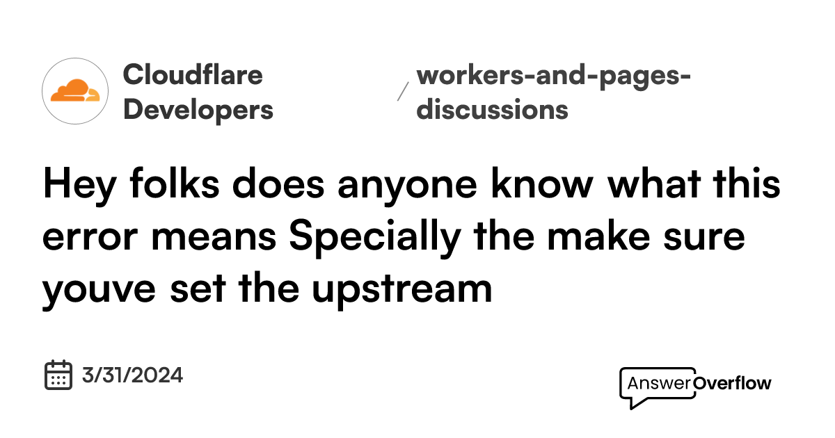 Hey folks, does anyone know what this error means? Specially the "make sure you've set the ...