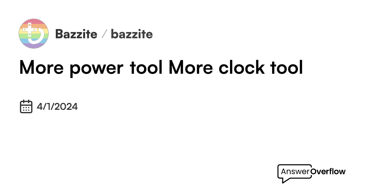 More power tool More clock tool - Universal Blue