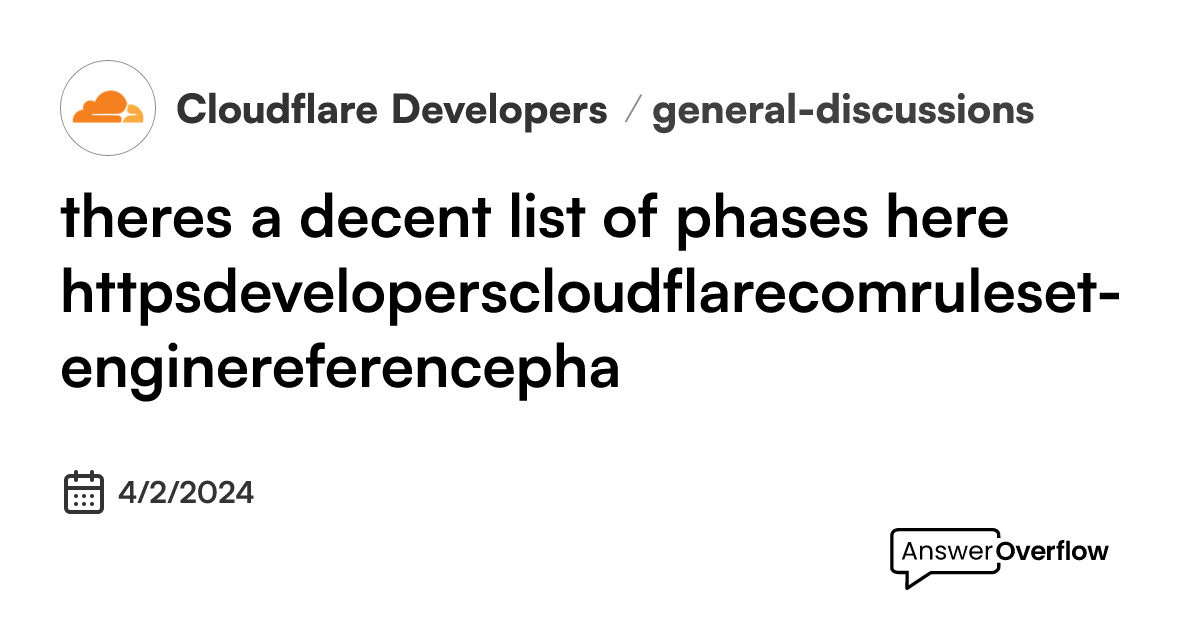 there's a decent list of phases here https://developers.cloudflare.com/ruleset-engine/reference ...