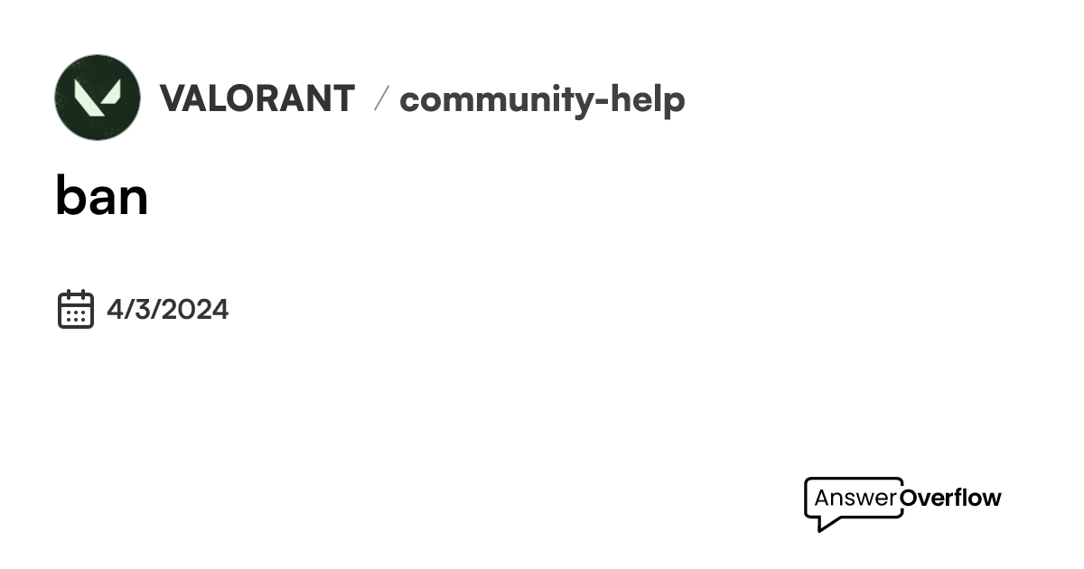 ban - VALORANT