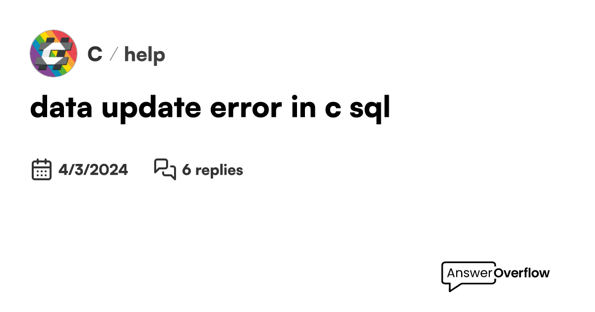 data update error in c# sql - C#