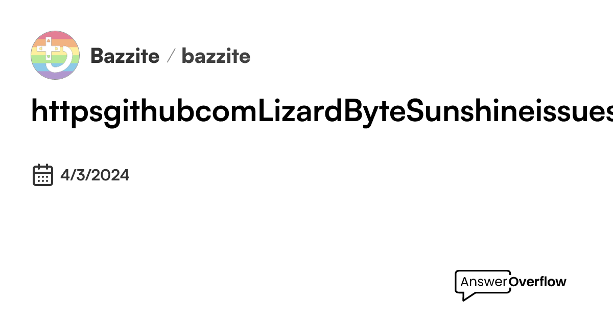 https://github.com/LizardByte/Sunshine/issues/1303 - Universal Blue