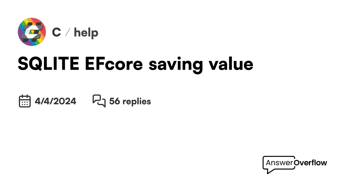 SQLITE EFcore saving value - C#