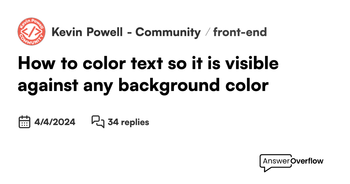 How to color text so it is visible against any background color ...