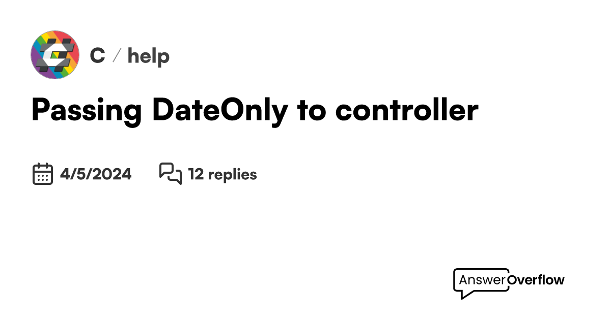 Passing DateOnly to controller - C#