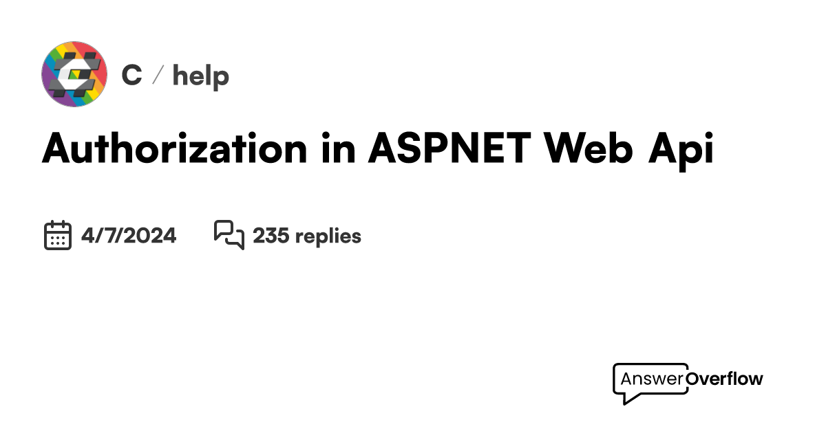 Authorization in ASP.NET Web Api - C#