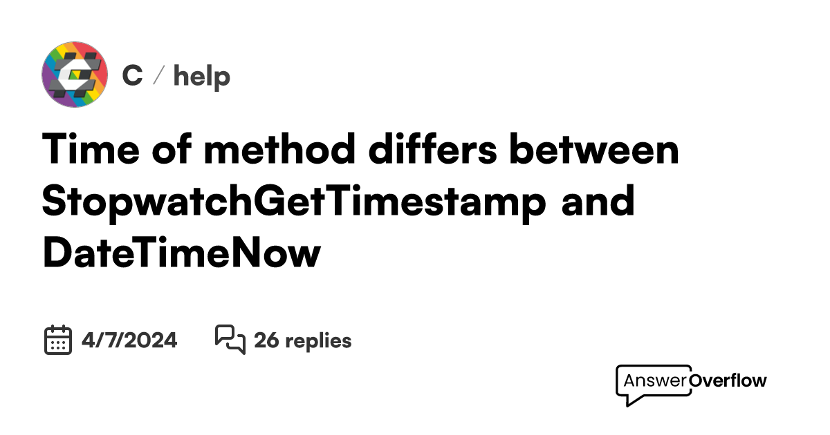 Time of method differs between Stopwatch.GetTimestamp and DateTime.Now - C#