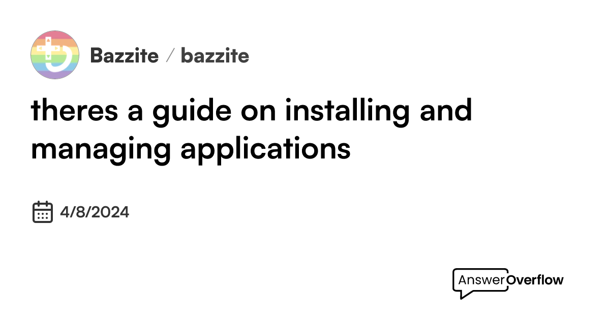 there's a guide on "installing and managing applications" - Universal Blue