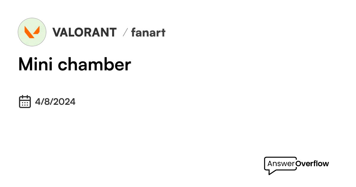 Mini chamber - VALORANT