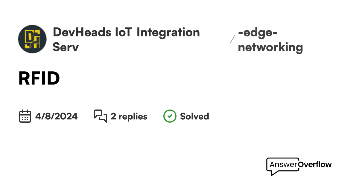 Rfid Devheads Iot Integration Server 