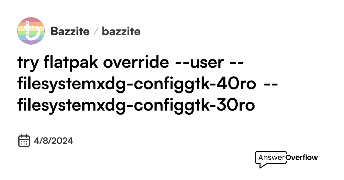 try: `flatpak override --user --filesystem=xdg-config/gtk-4.0:ro --filesystem=xdg-config/gtk-3.0 ...