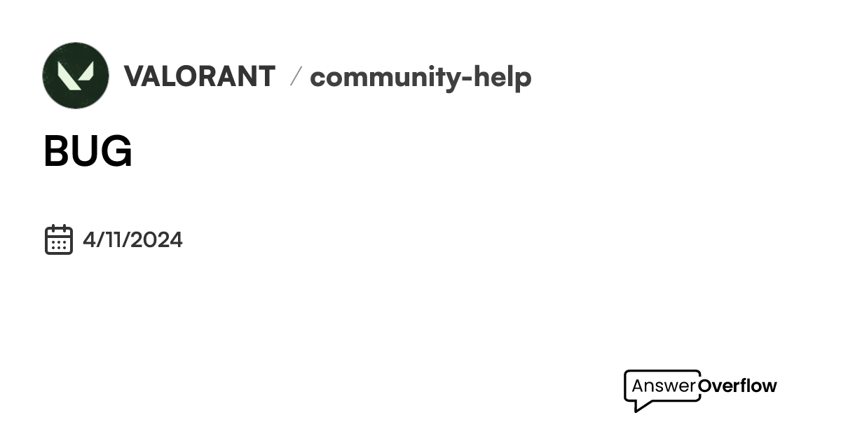 BUG - VALORANT