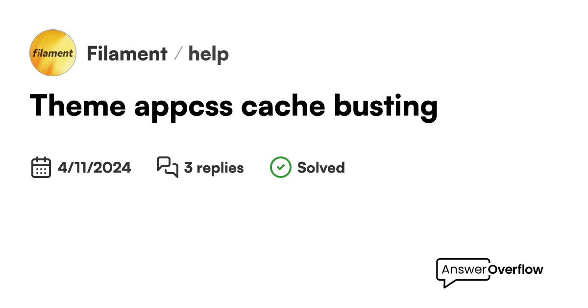Theme app.css cache busting - Filament