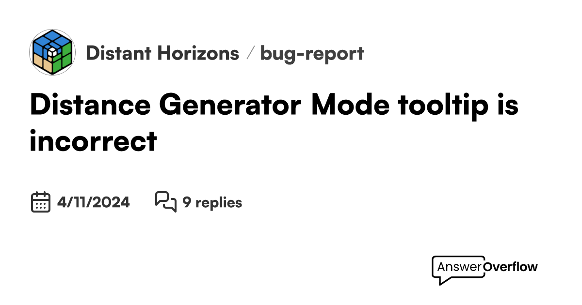 Distance Generator Mode tooltip is incorrect - Distant Horizons