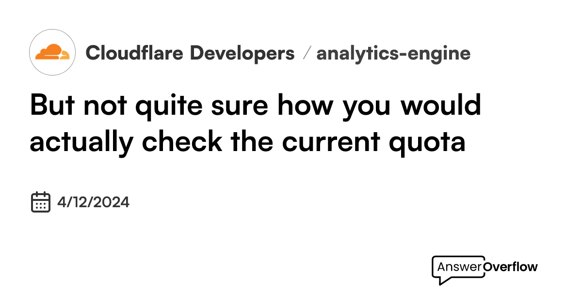 But not quite sure how you would actually check the current quota ...