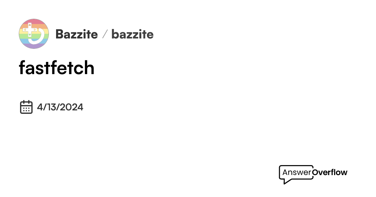 fastfetch - Universal Blue