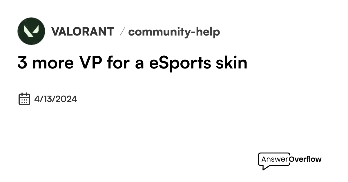 3 more VP for a eSports skin - VALORANT