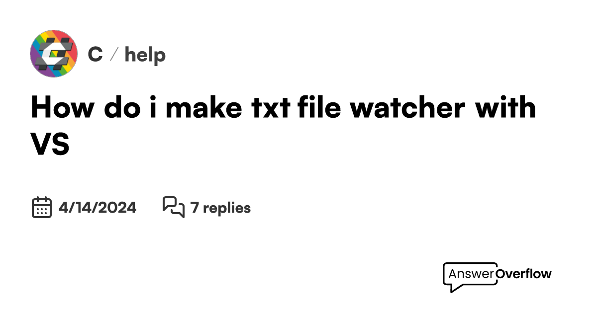 How do i make .txt file watcher with VS - C#
