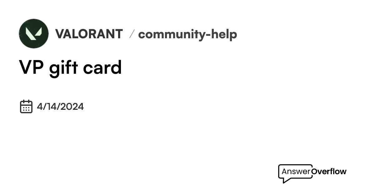VP gift card - VALORANT