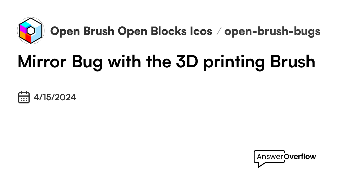 Mirror Bug with the 3D printing Brush - Open Brush, Open Blocks, Icosa Gallery